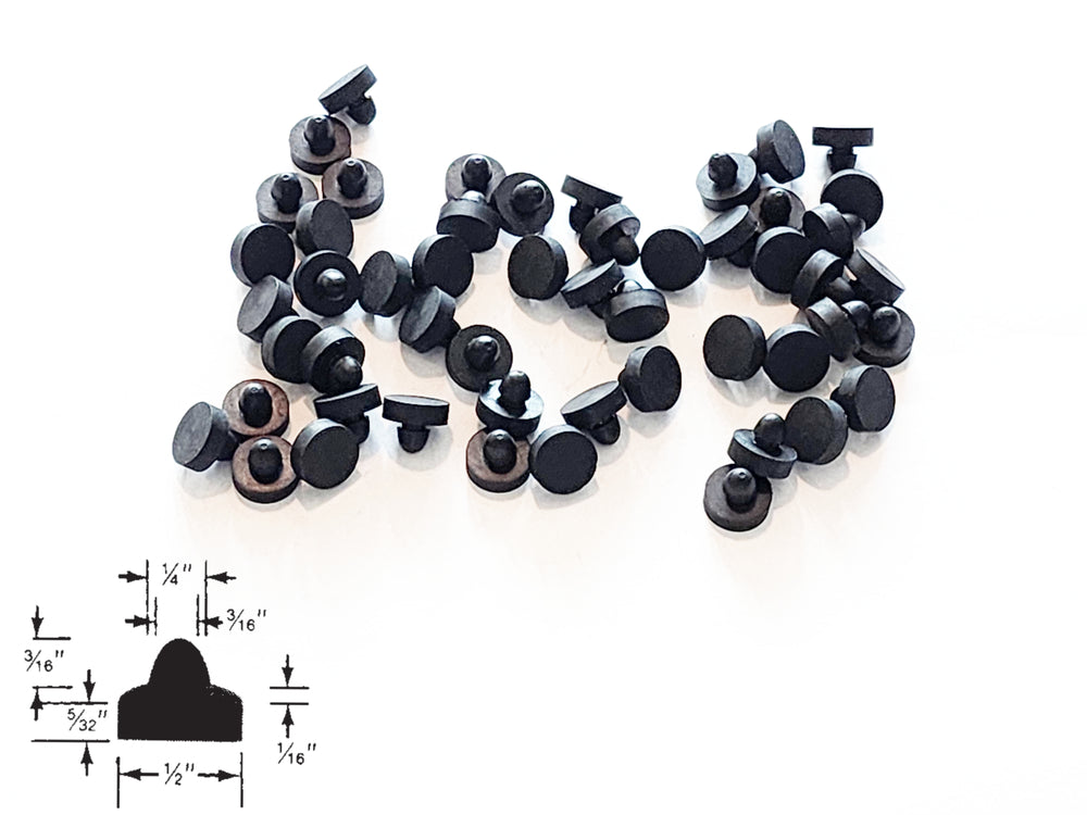 Industrial Push-In Rubber Feet, Hole Plugs & Button Grommets