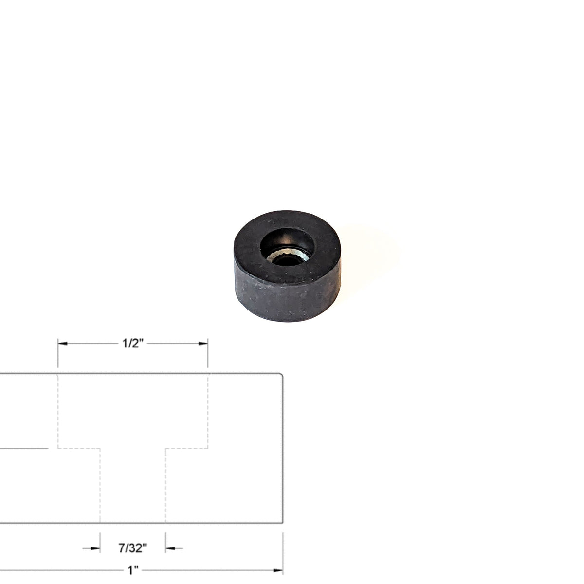 Replacement Rubber Feet for Floor Fan 1" x 1/2" - Non-Slip, and Shock