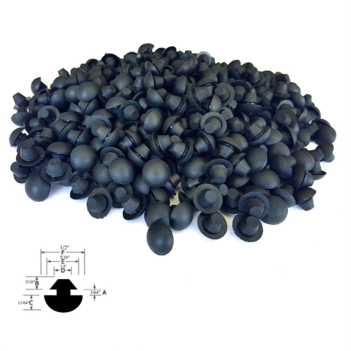 Push-In Rubber Bumper Feet Stoppers / Plugs – Rubberfeetwarehouse